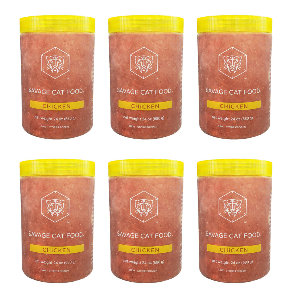 Six Large Chicken Tubs – SAVAGE CAT FOOD